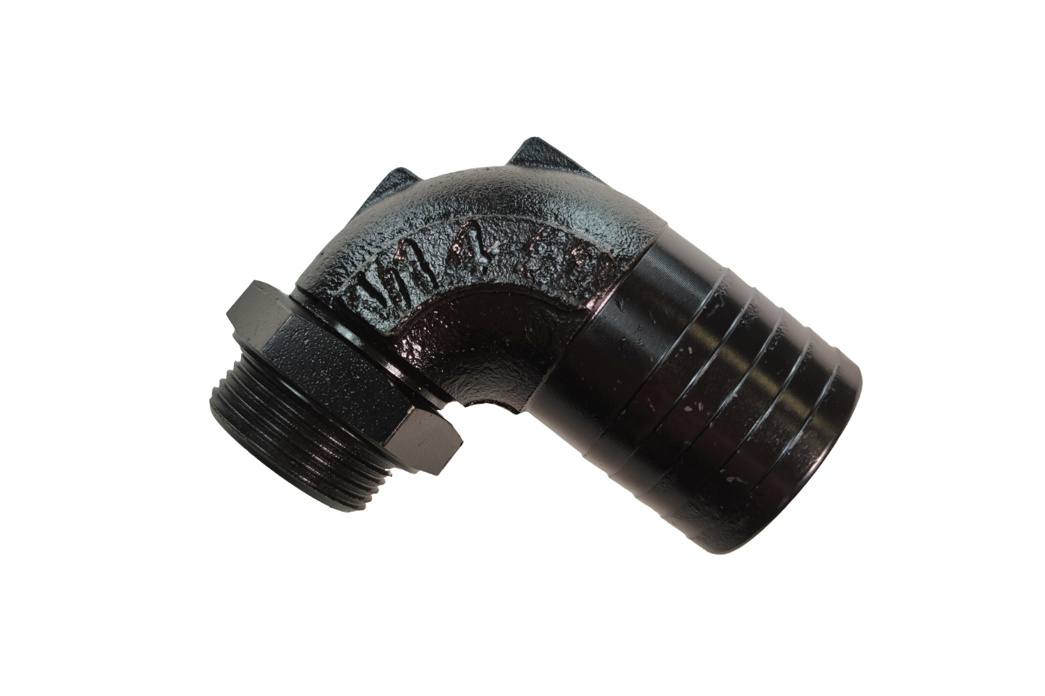 Suction fitting steel 5/4″/90°/38mm