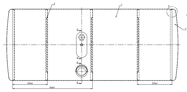 Man aluminum fuel tank 600l