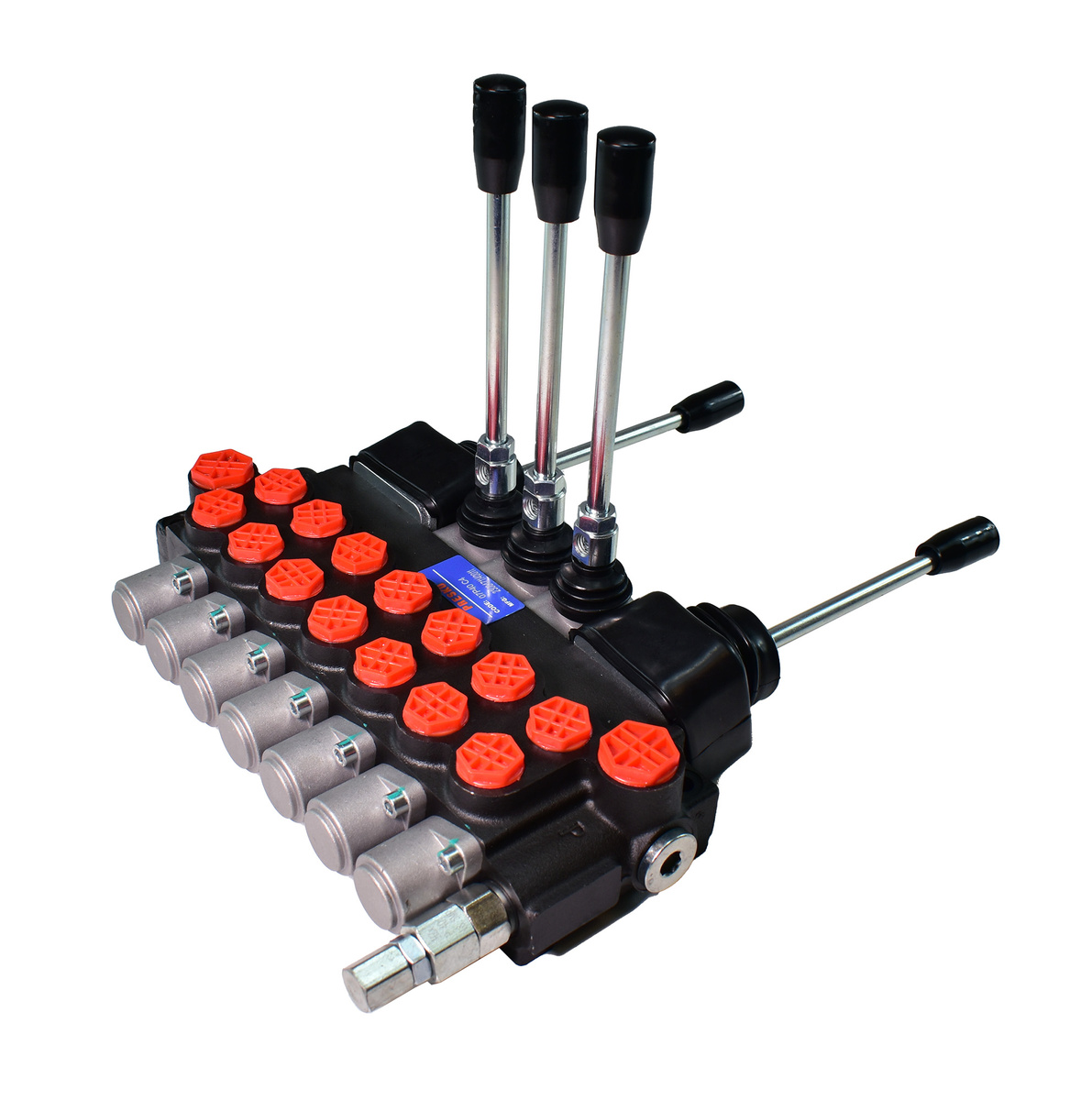 PRESKO Hydraulic Directional Valve, 7-way, 2 joysticks + 3 levers z ...